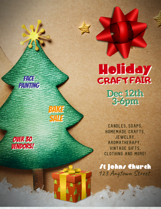 Customize This Holiday Craft Fair Template Postermywall