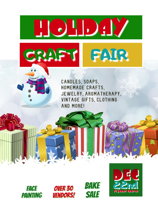 Copy Of Customize This Holiday Craft Fair Template Postermywall