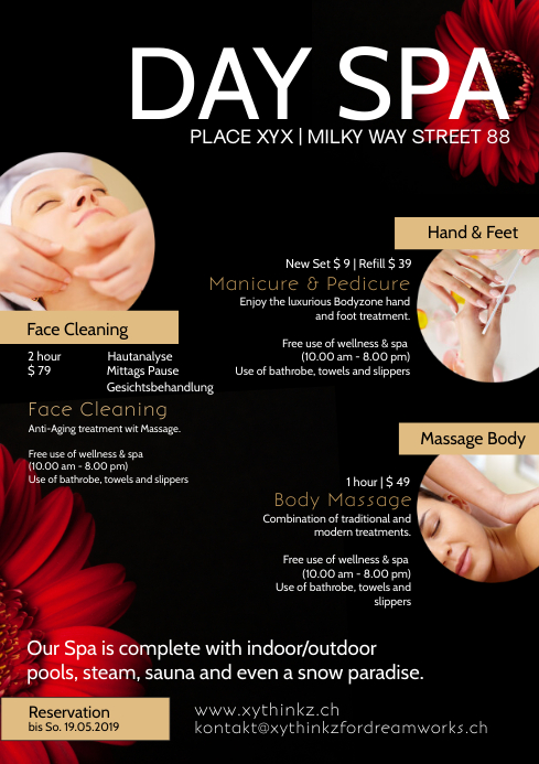 Day Spa Beauty Treatment Health Wellness Ad Template Postermywall