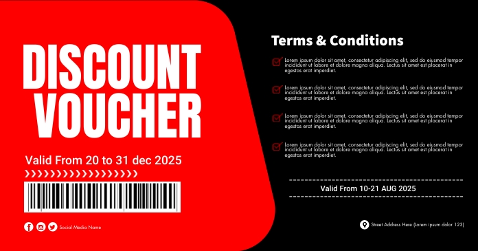 Discount Voucher Template Postermywall