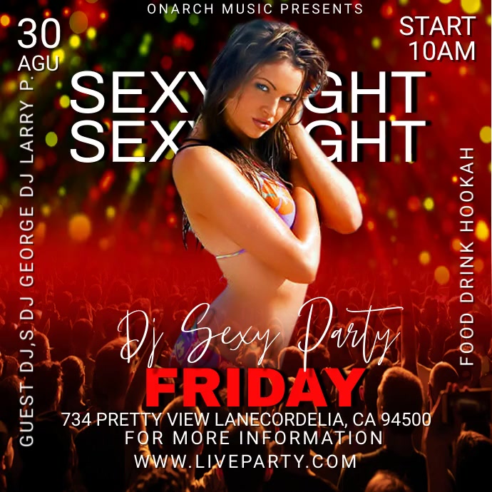 Copy Of Dj Night Club Sexy Party Flyer Postermywall