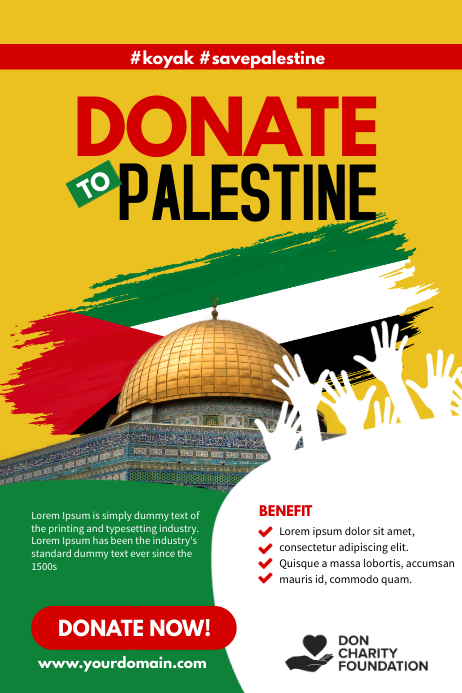 Donasi Ke Poster Palestina Templat Postermywall