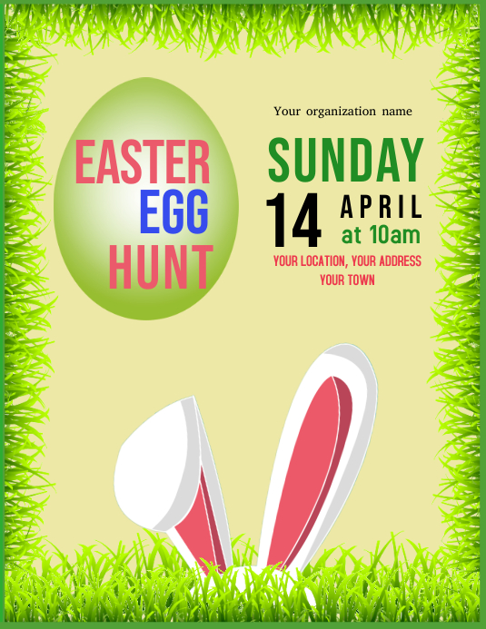 Easter Egg Hunt Event Flyer Invitation Template Postermywall