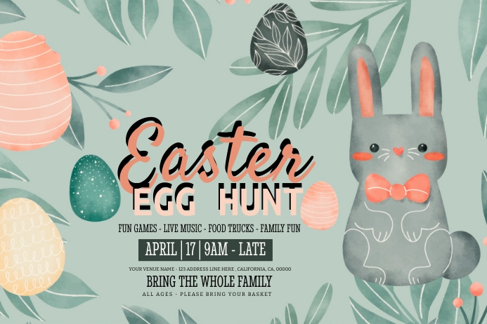 Easter Egg Hunt Event Flyer Template Postermywall