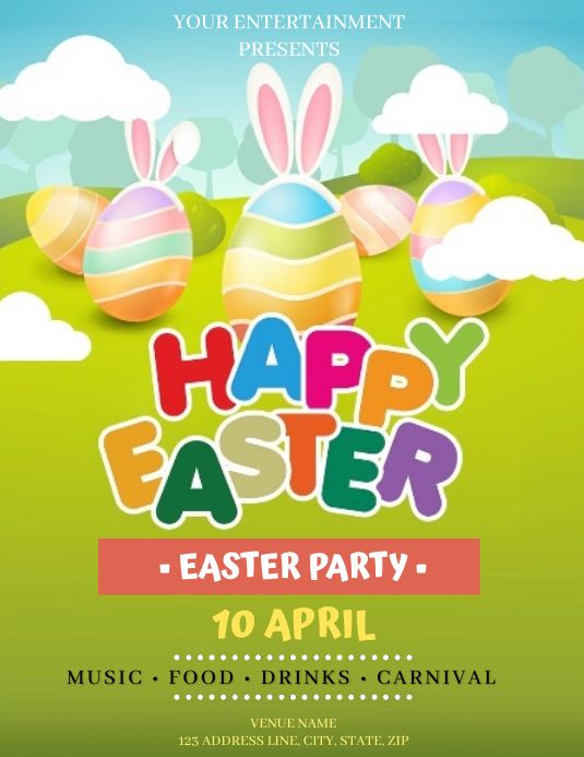 Copy Of Easter Egg Hunt Party Flyer Template Postermywall