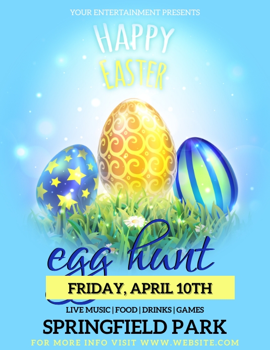 Copy Of Easter Egg Hunt Party Flyer Template Postermywall