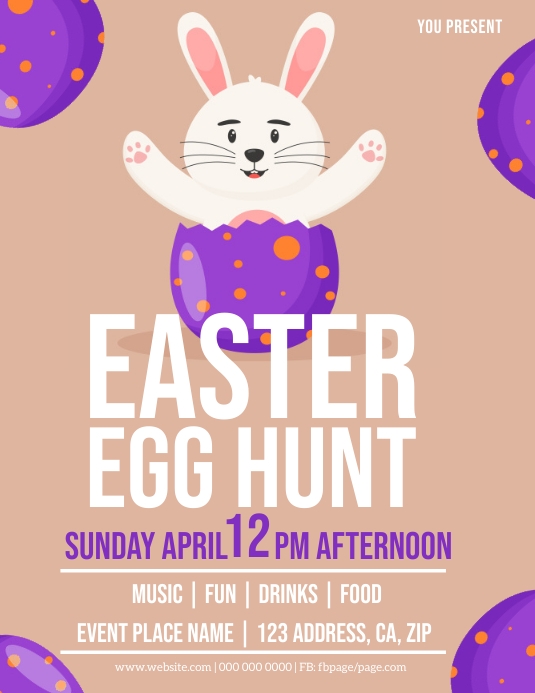 Easter Egg Hunt Party Flyer Template Postermywall