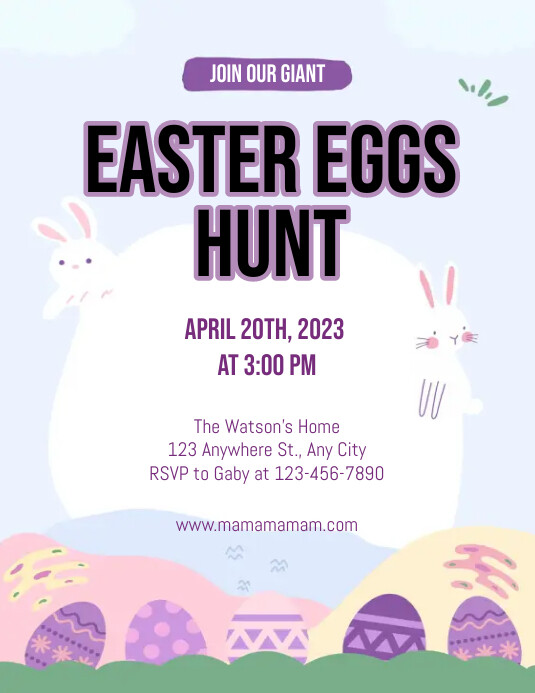 Easter Eggs Hunt Template Postermywall