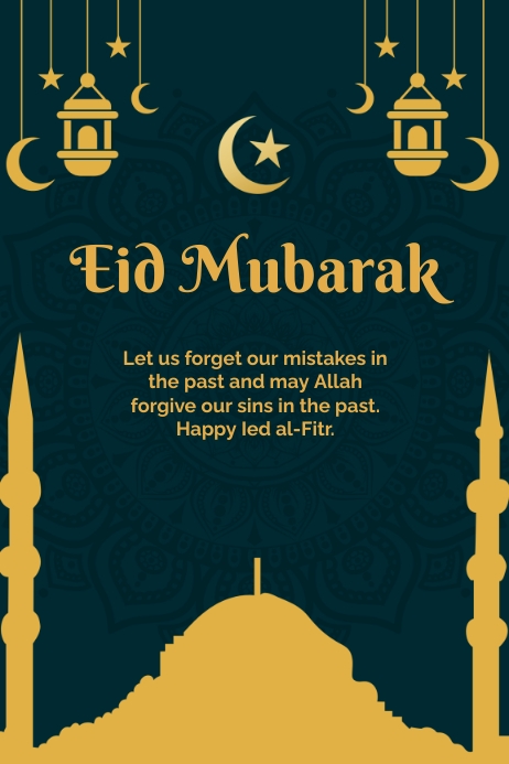 Eid Mubarak Template Postermywall