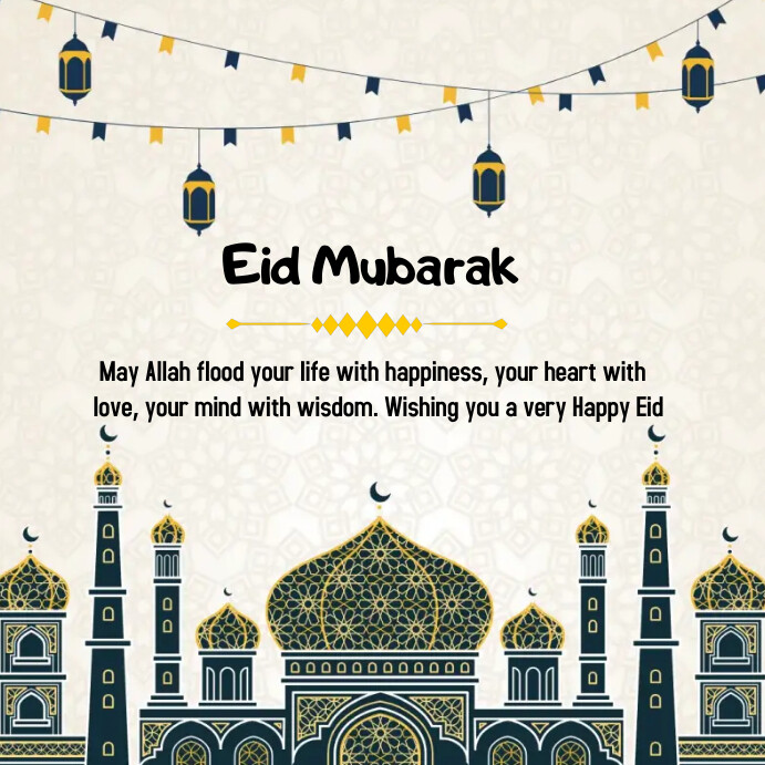 Plantilla De Eid Mubarak Eid Ul Fitar Postermywall