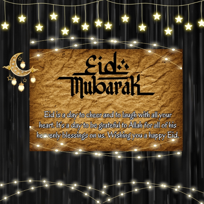 Eid Mubarakhappy Eideid Al Fitar Mubarak Template Postermywall