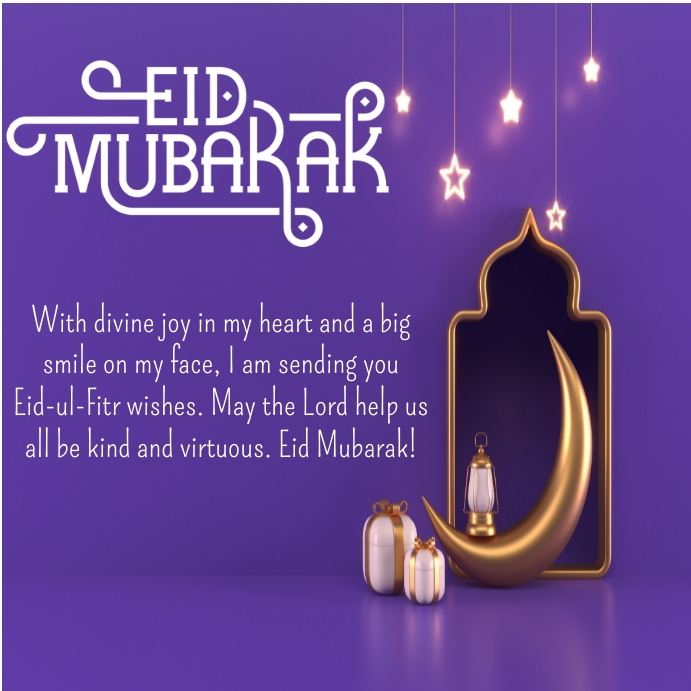 Eid Mubarakhappy Eideid Al Fitar Mubarak Template Postermywall