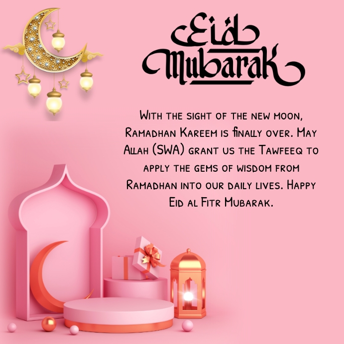 Eid Mubarakhappy Eideid Al Fitar Mubarak Template Postermywall