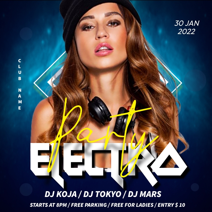 Electro Party Templates Postermywall