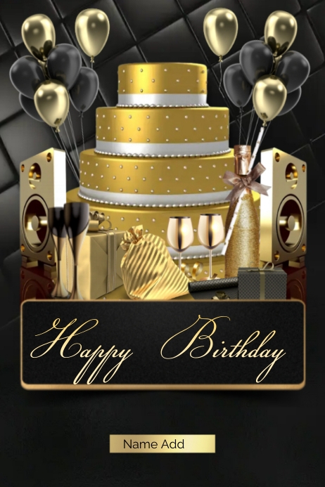 Elegant Birthday Flyer 2 Template Postermywall