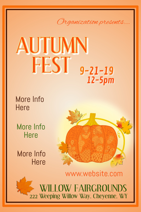 Fall Craft Fair Template Postermywall