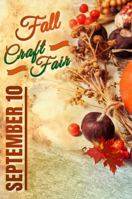 Fall Craft Fair Template Postermywall