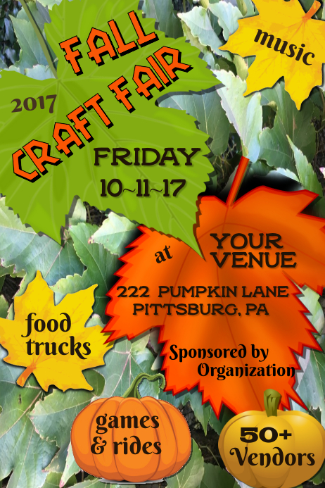 Fall Craft Fair Template Postermywall