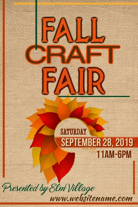 Copy Of Fall Craft Fair Poster Postermywall