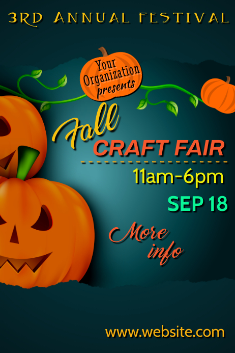 Fall Craft Fair Poster Template Postermywall