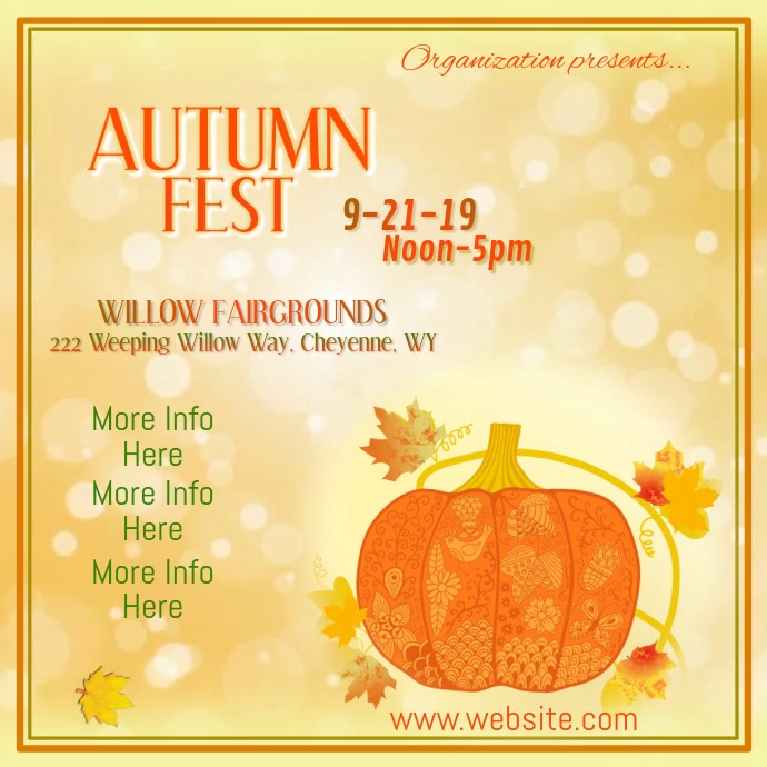 Fall Craft Fair Video Template Postermywall