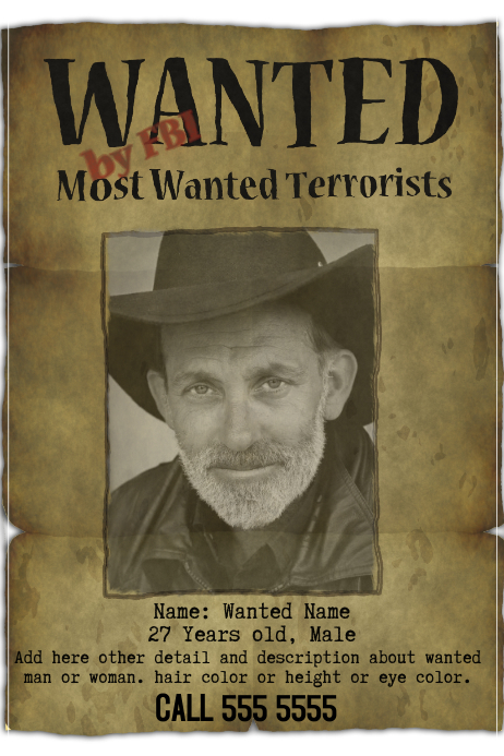 Funny Wanted Poster Flyer Template Postermywall