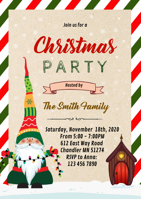 Christmas Party Invitations Templates Free Printables