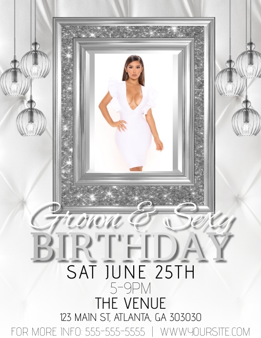 Copy Of Grown And Sexy Birthday Party Flyer V1 Postermywall