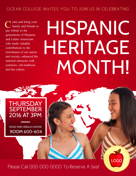 Hispanic Heritage Month College Flyer Postermywall