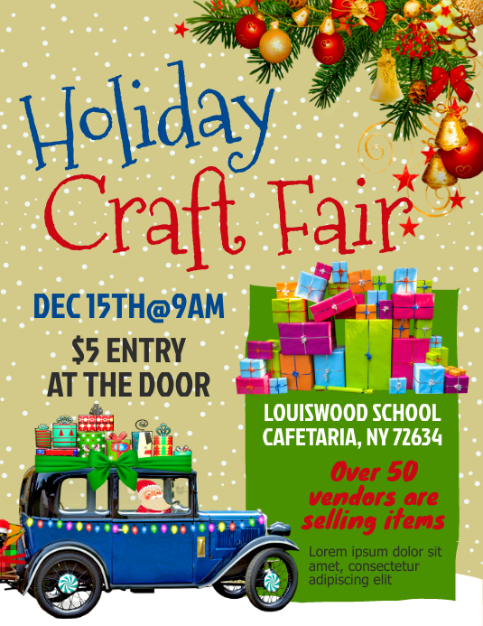 Holiday Craft Fair Flyer Postermywall