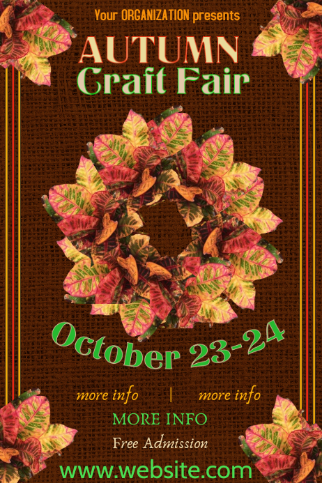 Holiday Craft Fair Poster Template Postermywall
