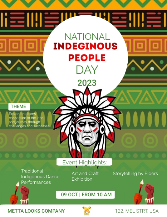 Indigenous Peoples Day Design Template 2023 Postermywall