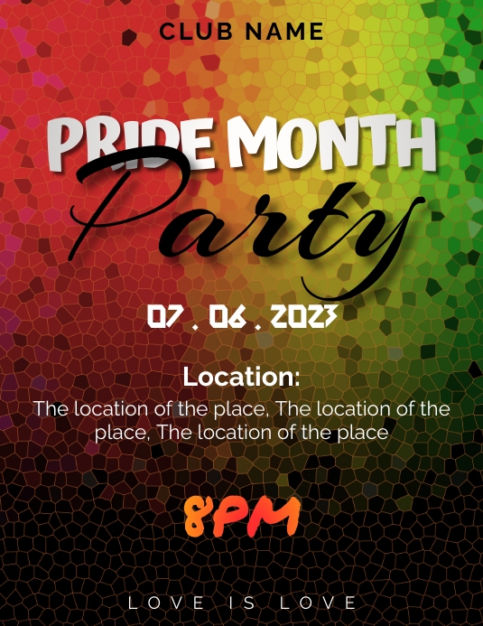 Lgbt Pride Month Party Flyer Template Postermywall