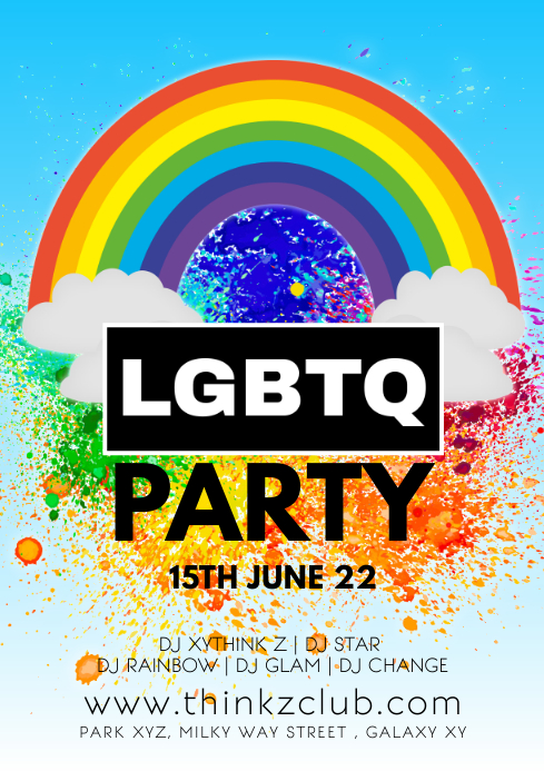 Lgbtq Pride Party Festival Event Rainbow Week Template Postermywall