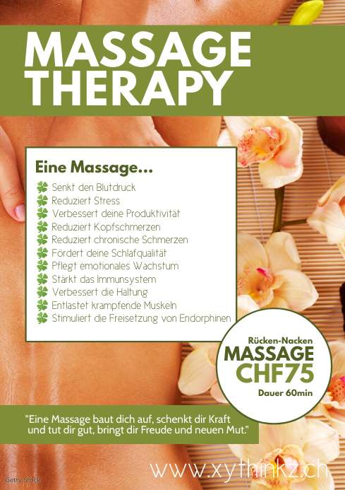 Copy Of Massage Therapy Studio Treatement Relax Spa Postermywall