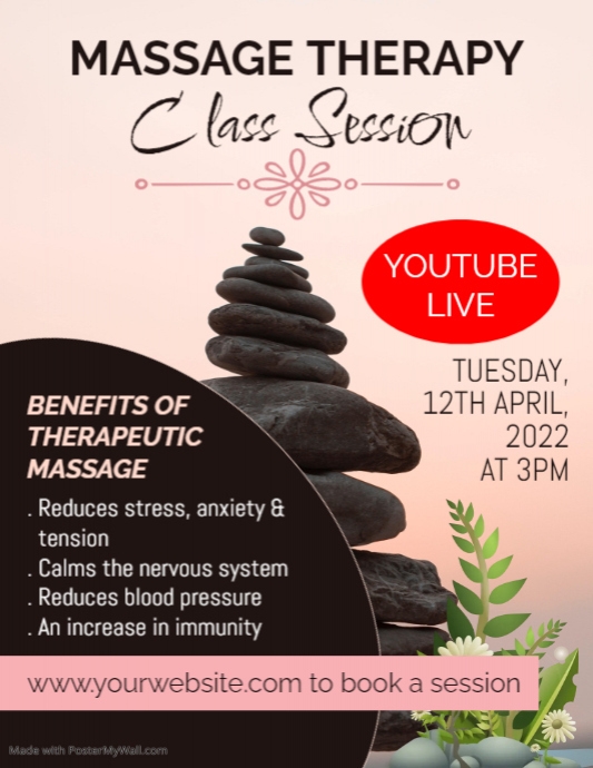 Massage Therapy Session Flyer Template Postermywall