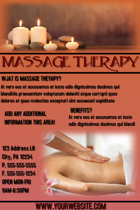 Copy Of Massage Therapy Postermywall