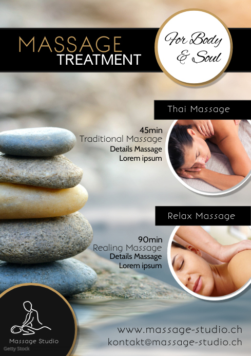 Copy Of Massage Treatment Therapy Beauty Studio Ad Postermywall