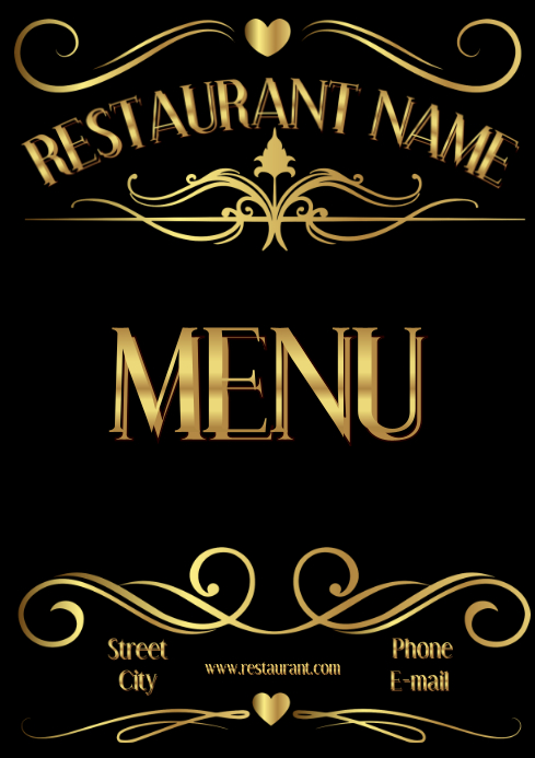 Restaurant Menu Design Cover