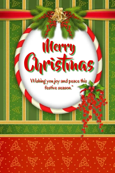 Merry Christmas Wishes Card Template Postermywall