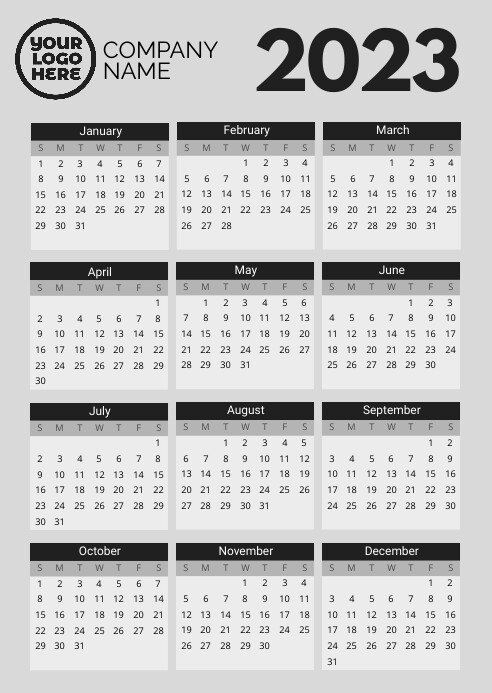 Mini Printable Calendar Card 2023 Template Postermywall