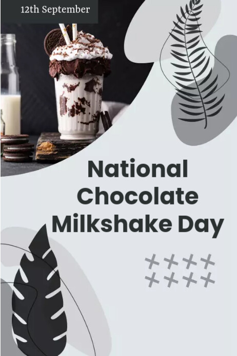 National Chocolate Milkshake Day Template Postermywall