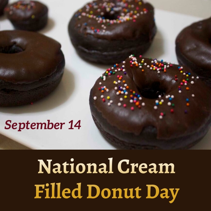 National Cream Filled Donut Day Template Postermywall