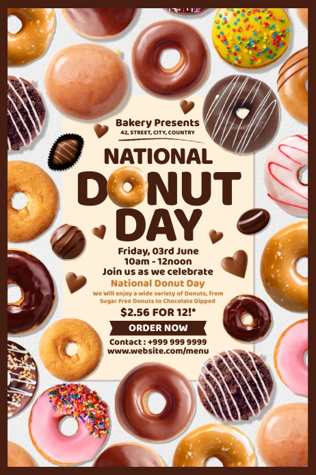 National Donut Day Poster Template Postermywall