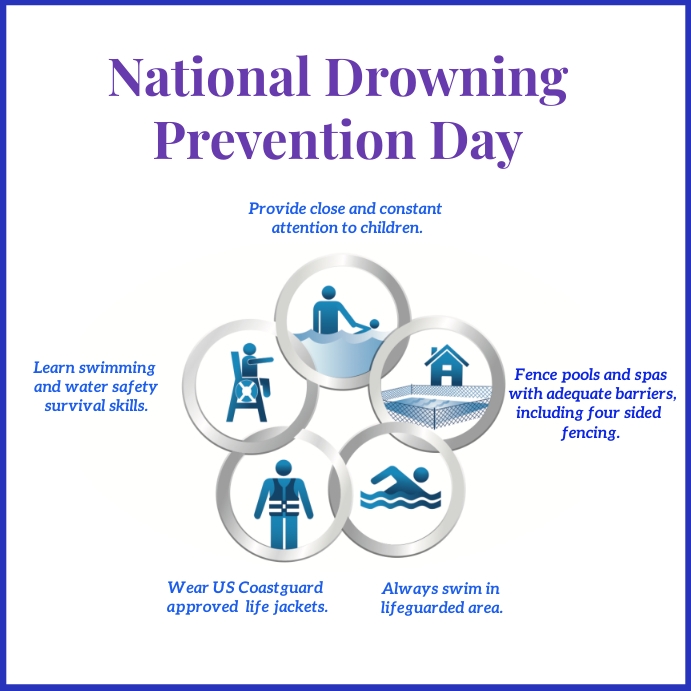 National Drowning Prevention Day Template Postermywall