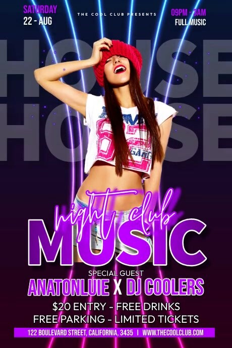 Night Club Music Party Template Postermywall