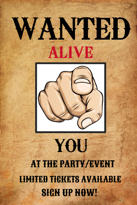 Funny Wanted Poster Template