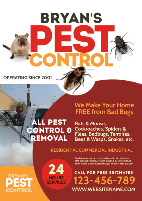 Plantilla De Pest Control Flyer Postermywall