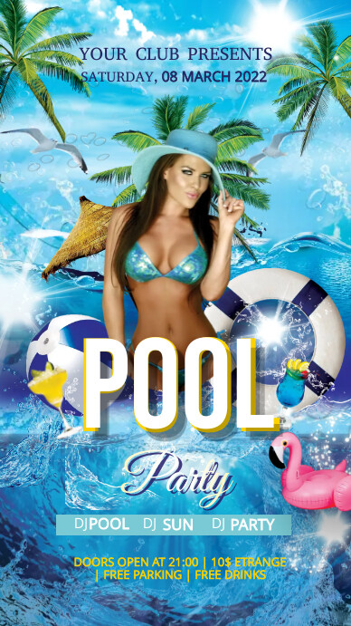 Pool Party Template Postermywall