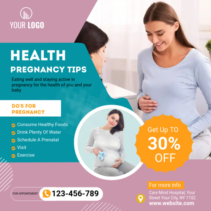 Pregnancy Tips Template Postermywall